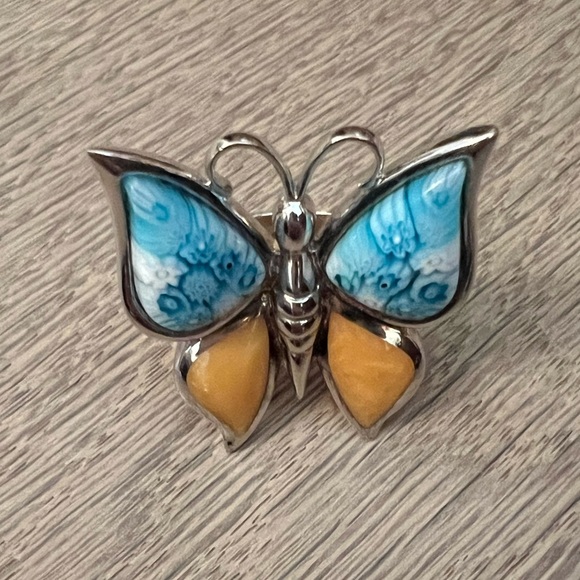 Alan K | Jewelry | Alan K Murano Butterfly Ring | Poshmark